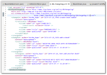 Java EE 7 Database Migrations with Liquibase and WildFly | Micha Kops ...