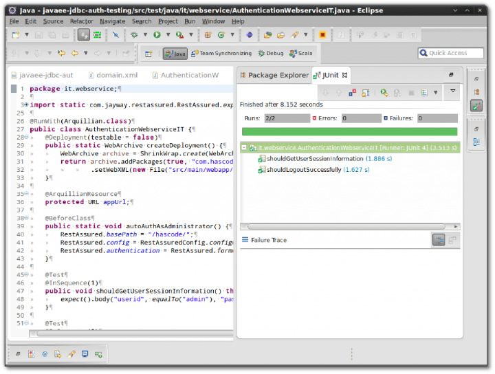 Java Ee Setting Up And Testing Form Based Jdbc Authentication With Arquillian And Maven Micha
