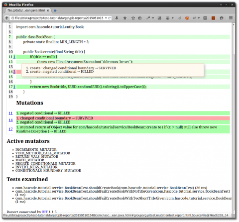Mutation Testing with Pitest and Maven | Micha Kops' Tech Notes